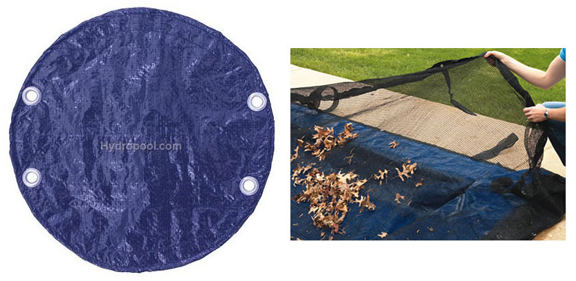 Hydropool.com | 24 Round Above Ground Winter Pool Cover plus Leaf Guard ...
